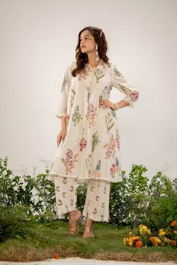 Pale Mocha Organic Cotton Kurta Set – Label Blisstara